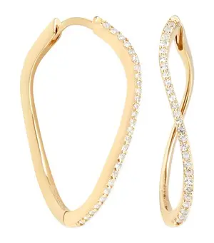 ASTRID & MIYU Infinity Hoop Earrings - Gold