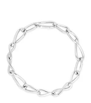 ASTRID & MIYU Rhodium-plated Infinite Chain Bracelet - Silver