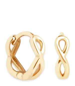 ASTRID & MIYU Infinity Huggie Earrings - Gold