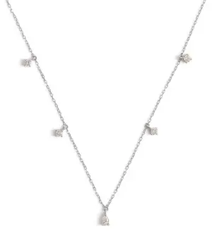 ASTRID & MIYU White Pear Charm Necklace - Gold