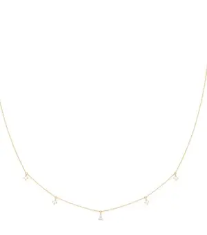 ASTRID & MIYU Pear Charm Diamond Chain Necklace - Gold
