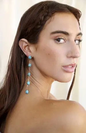 Ettika Drop Earrings - Turquoise