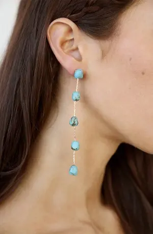 Ettika Drop Earrings - Turquoise