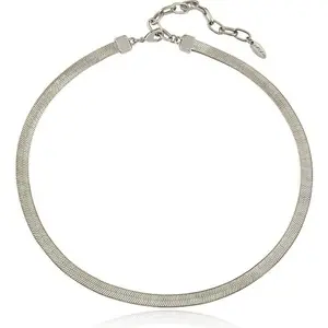 Ettika Brooklyn Snake Chain Necklace - Rhodium