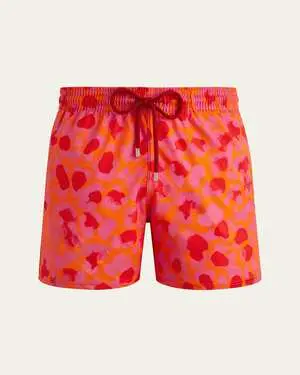 Vilebrequin Leopard Print Swim Shorts - Apricot
