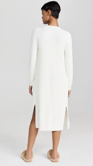 Barefoot Dreams Ribbed Knit Long Cardigan - Pearl