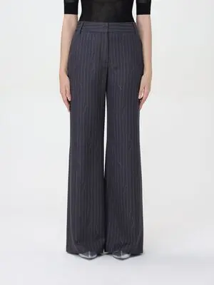Off-White Tailored Wide Leg Pinstripe Trousers