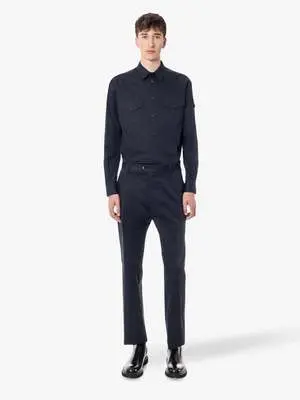 Alexander McQueen Cotton Trousers With Logo Detail