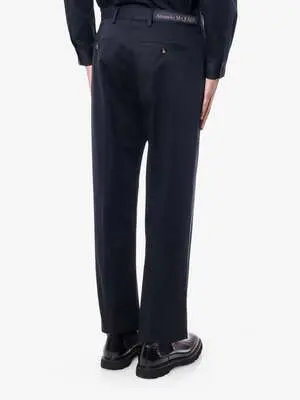 Alexander McQueen Cotton Trousers With Logo Detail