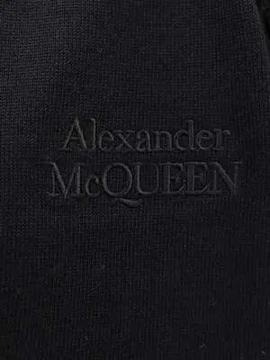 Alexander McQueen Wool Cardigan With Logo Embroidery