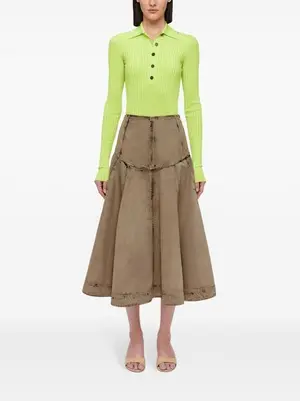 FERRAGAMO Denim Midi Skirt