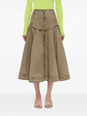 FERRAGAMO Denim Midi Skirt