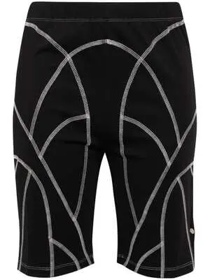 HELIOT EMIL Spadix Exposed-seam Shorts - Black