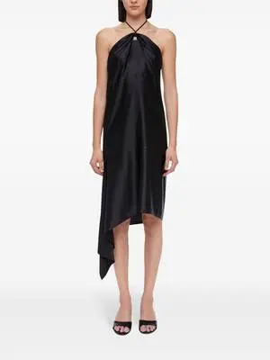 FERRAGAMO Asymmetric Satin Dress