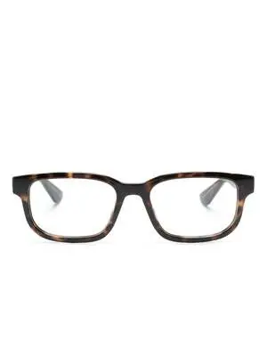 Gucci Tortoiseshell Rectangle-frame Glasses - Brown