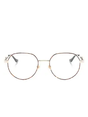 Gucci Round-frame Glasses - Brown