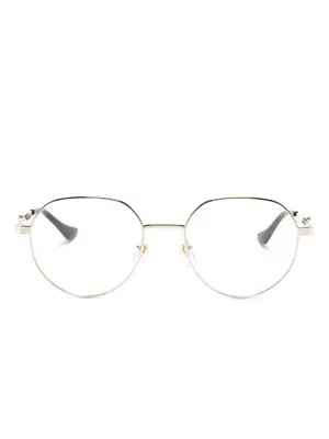 Gucci Round-frame Glasses - Gold