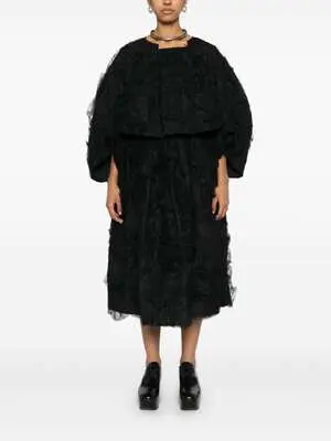 Comme Des Garçons Tulle-inserts Cropped Jacket