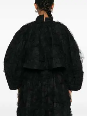 Comme Des Garçons Tulle-inserts Cropped Jacket