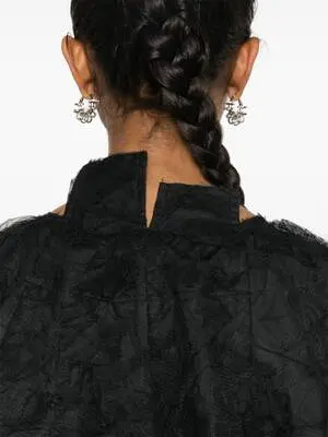 Comme Des Garçons Tulle-inserts Cropped Jacket