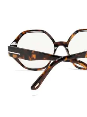 TOM FORD Geometric-frame Glasses - Brown
