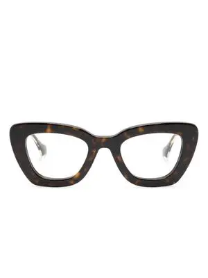 Gucci Interlocking G Cat-eye Glasses - Brown