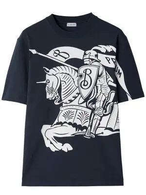Burberry Ekd Cotton T-shirt - Blue