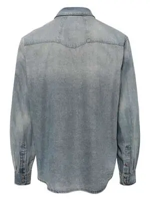 Rhude Faded-effect Denim Shirt