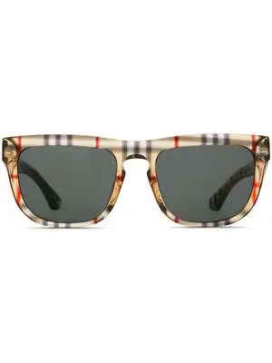 Burberry Vintage Check Square-frame Sunglasses - Neutrals