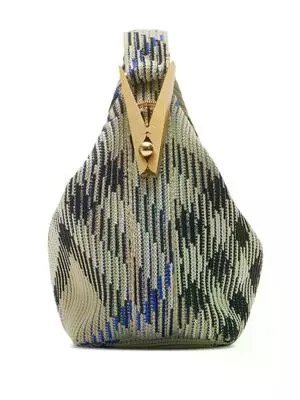 Burberry Mini Peg Checked Tote Bag - Neutrals