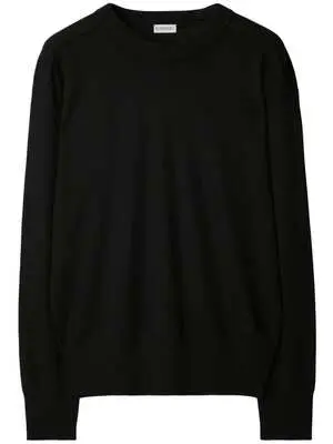 Burberry Crew-neck Wool Jumper - Black