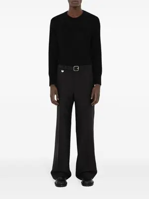 Burberry Crew-neck Wool Jumper - Black
