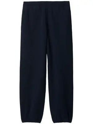 Burberry Logo-appliqué Cotton Track Pants - Blue