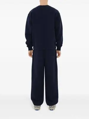 Burberry Logo-appliqué Cotton Track Pants - Blue