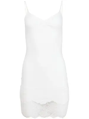 FLEUR DU MAL Organic-cotton Slip Dress - White