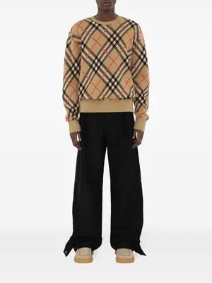 Burberry Classic Check Long Sleeve Sweatshirt - Brown