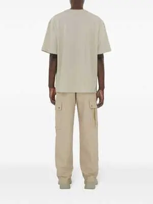 Burberry Ekd-print Cotton T-shirt - Neutrals