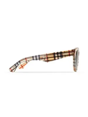 Burberry Vintage Check Round-frame Sunglasses