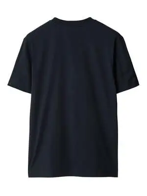 Burberry Logo-embroidered Cotton T-shirt - Blue