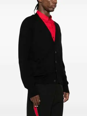 Alexander McQueen Embroidered-logo Knitted Cardigan