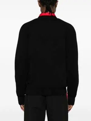 Alexander McQueen Embroidered-logo Knitted Cardigan