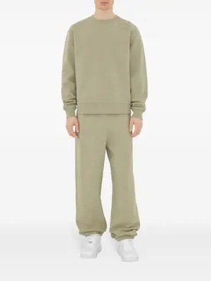 Burberry Appliqué-logo Cotton Track Pants - Neutrals