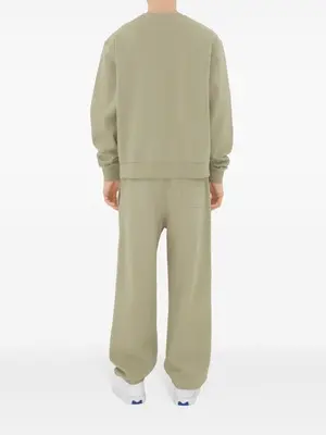 Burberry Appliqué-logo Cotton Track Pants - Neutrals