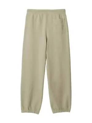 Burberry Appliqué-logo Cotton Track Pants - Neutrals