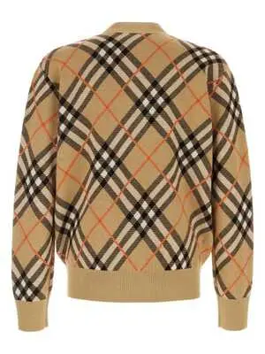 Burberry Checked Cardigan - Neutrals