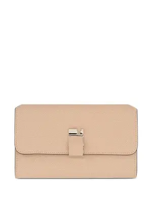 VALEXTRA Nolo Pebble-texture Leather Clutch - Neutrals