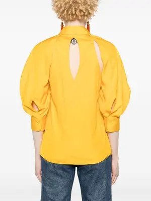 Chloé Open-shoulder Silk Blouse