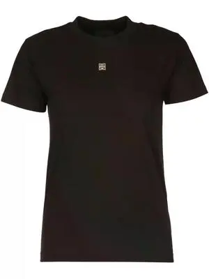 Givenchy 4g-motif Cotton T-shirt - Black
