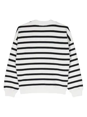 FRAME Striped Cotton-blend Sweatshirt