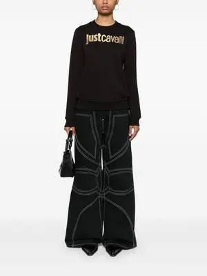 Just Cavalli Logo-print Sweatshirt - Black